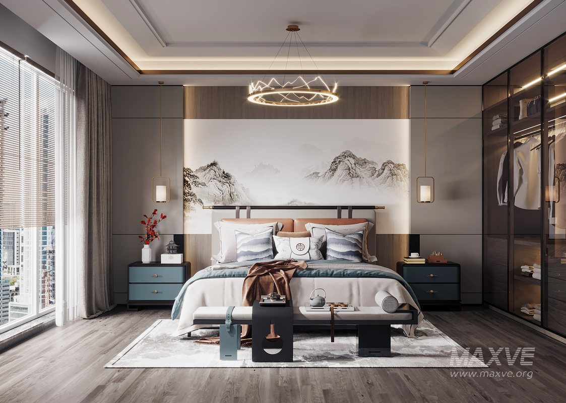 Bedroom 148 3d model Download Maxve