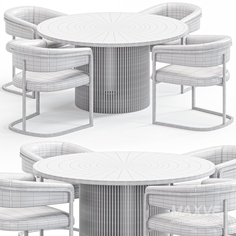 Titawin Chair Ogma Table By Amgrades 3D model Maxve