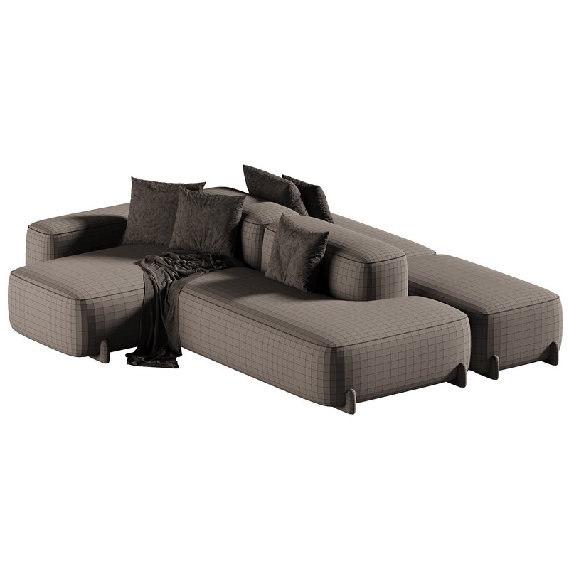 Corner sofa KAUNAS modular by Gianfranco 3D model Maxve