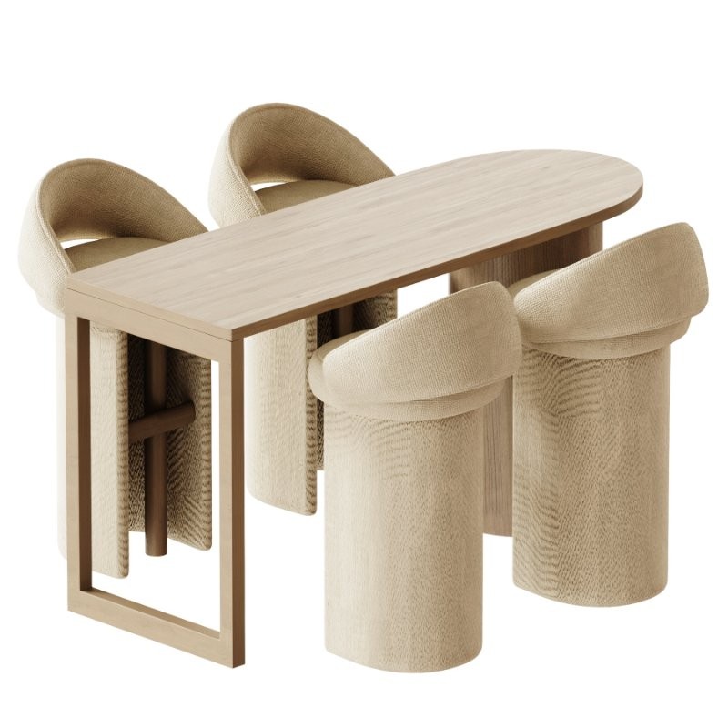 Bar stol+stul 3D model Maxve