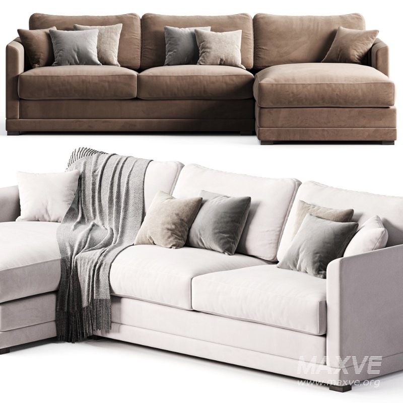 Aissa Chaise Sofa 3D model Maxve