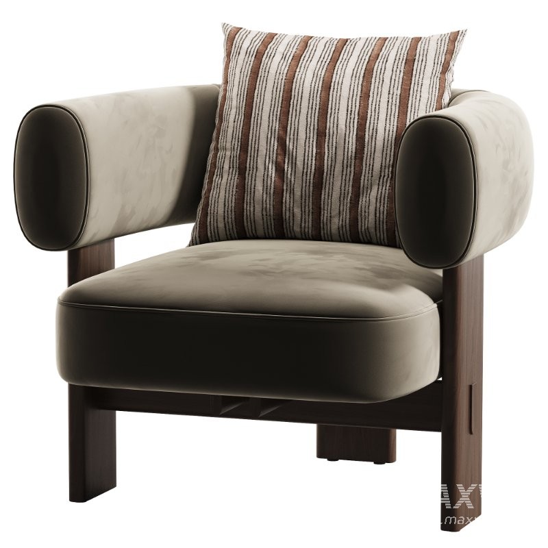 Thea Occasional Chair Berry 3D model Maxve