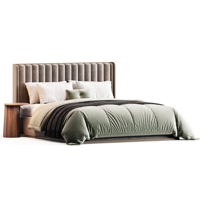 Bed with storage box 3D model Maxve