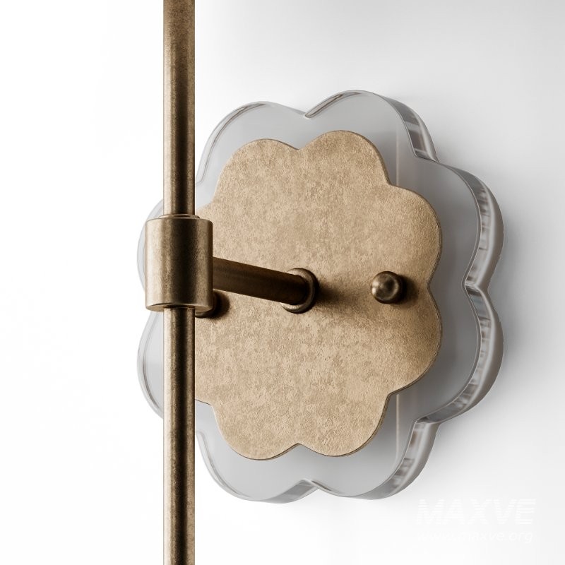 Scalloped Daisy Shade Sconce 3D model Maxve