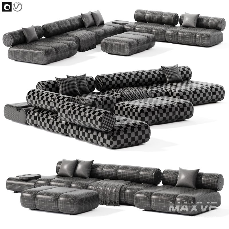 Orion 01 Modular Sofa 3D model Maxve