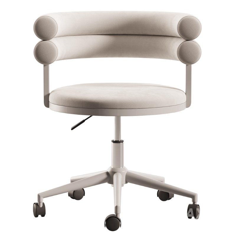Ponty light gray office chair 3D model Maxve