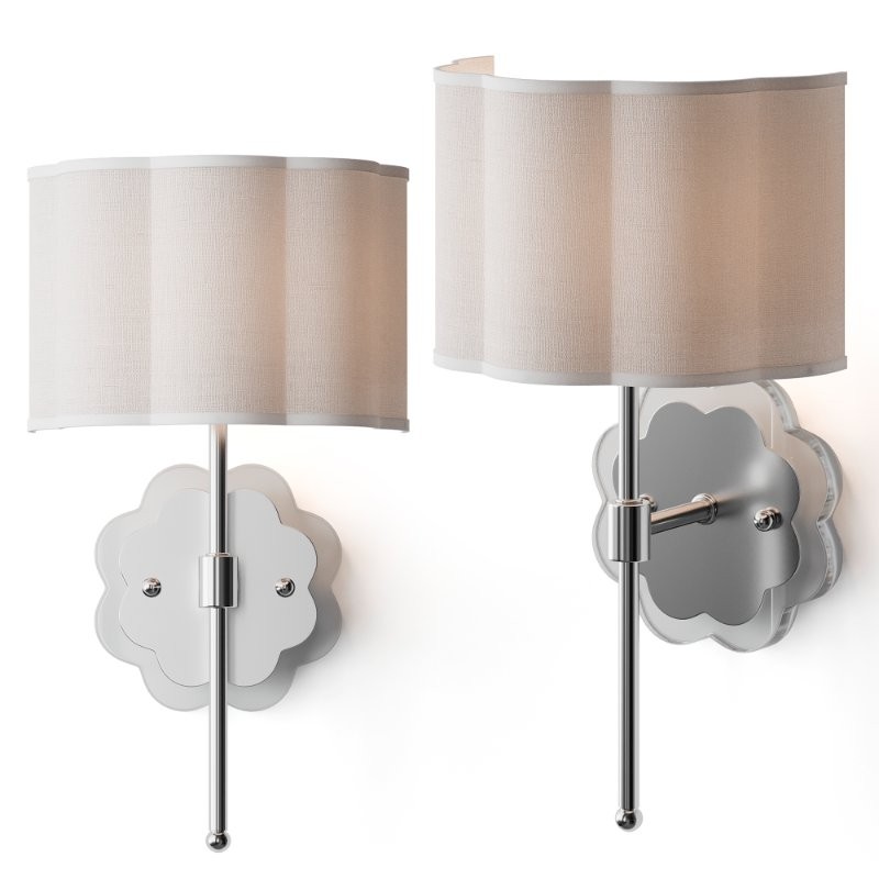 Scalloped Daisy Shade Sconce 3D model Maxve