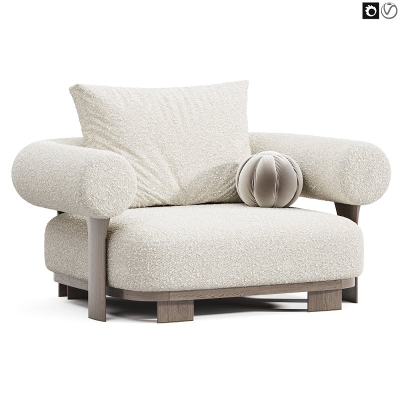 Kyoto Armchair 3D model Maxve