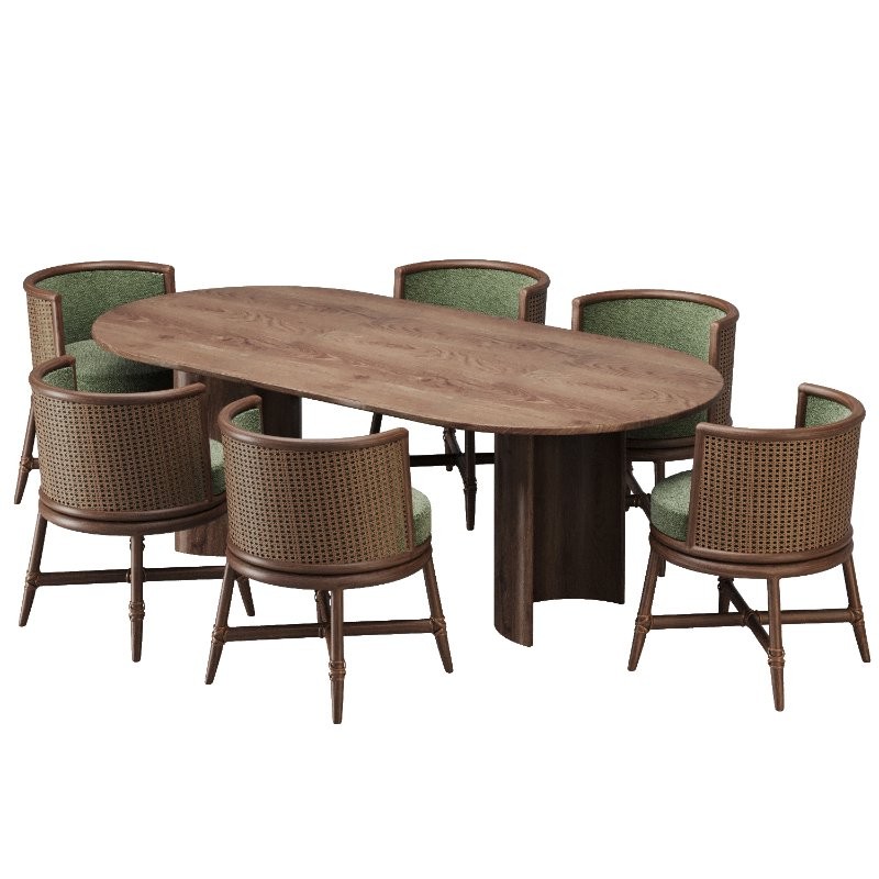 Dinning chair and table329 3D model Maxve