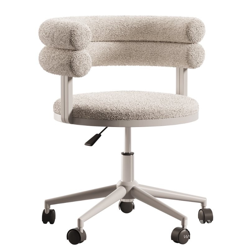 Ponty light gray office chair 3D model Maxve
