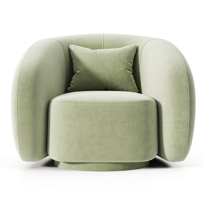 Armchair Plushe 3D model Maxve