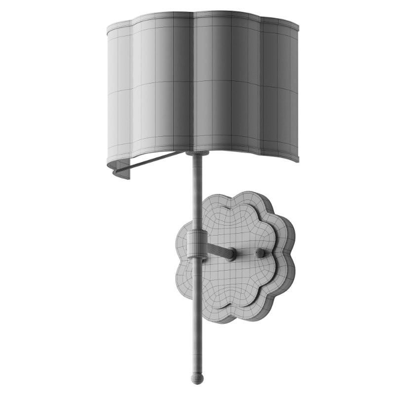 Scalloped Daisy Shade Sconce 3D model Maxve