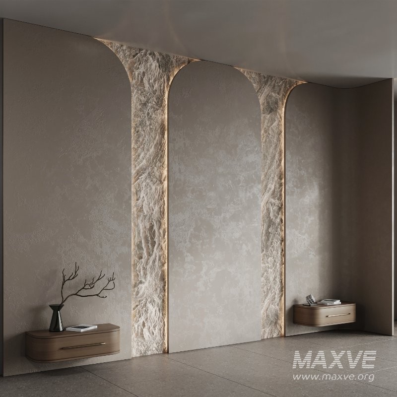 Headboard Wall Panel 03 3D model Maxve