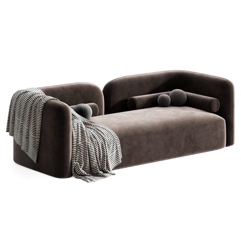 Straight sofa Stone 3D model Maxve