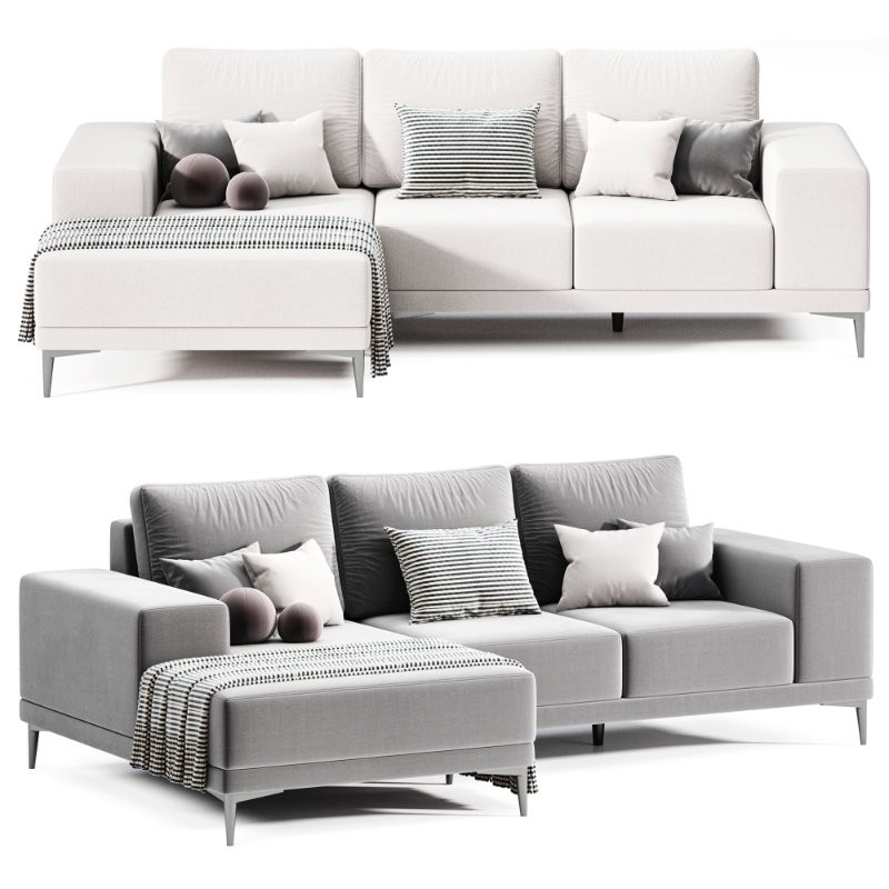 Corner sofa Lewes 3D model Maxve