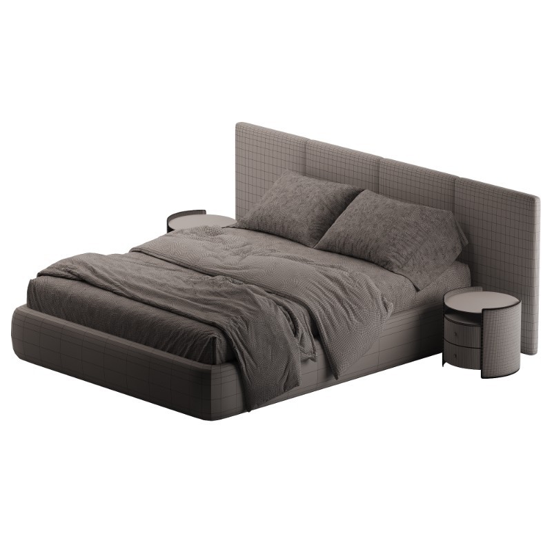 Wohn bed 3D model Maxve
