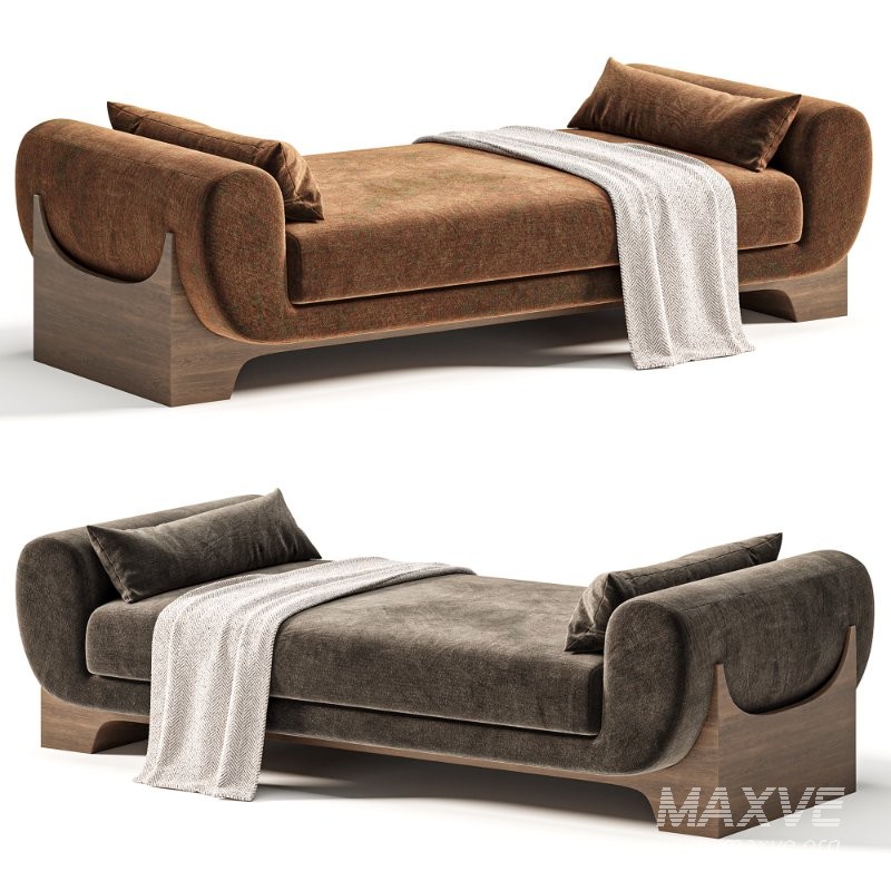 Beaufort Boucle Sheba Daybed 3D model Maxve
