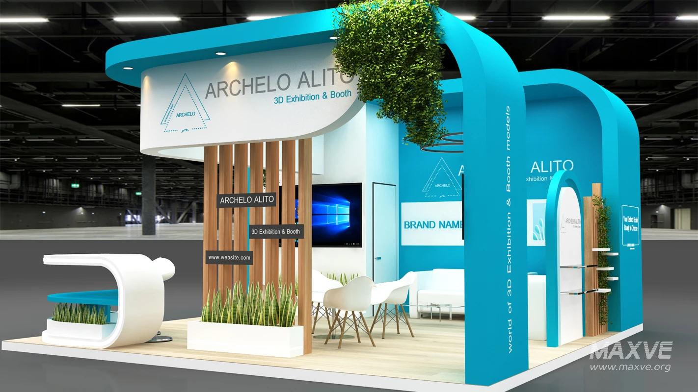 stand exhibition booth 3D model Maxve