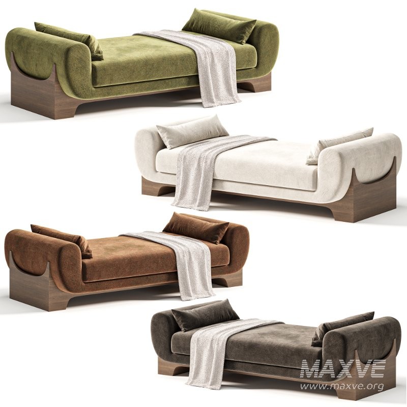 Beaufort Boucle Sheba Daybed 3D model Maxve