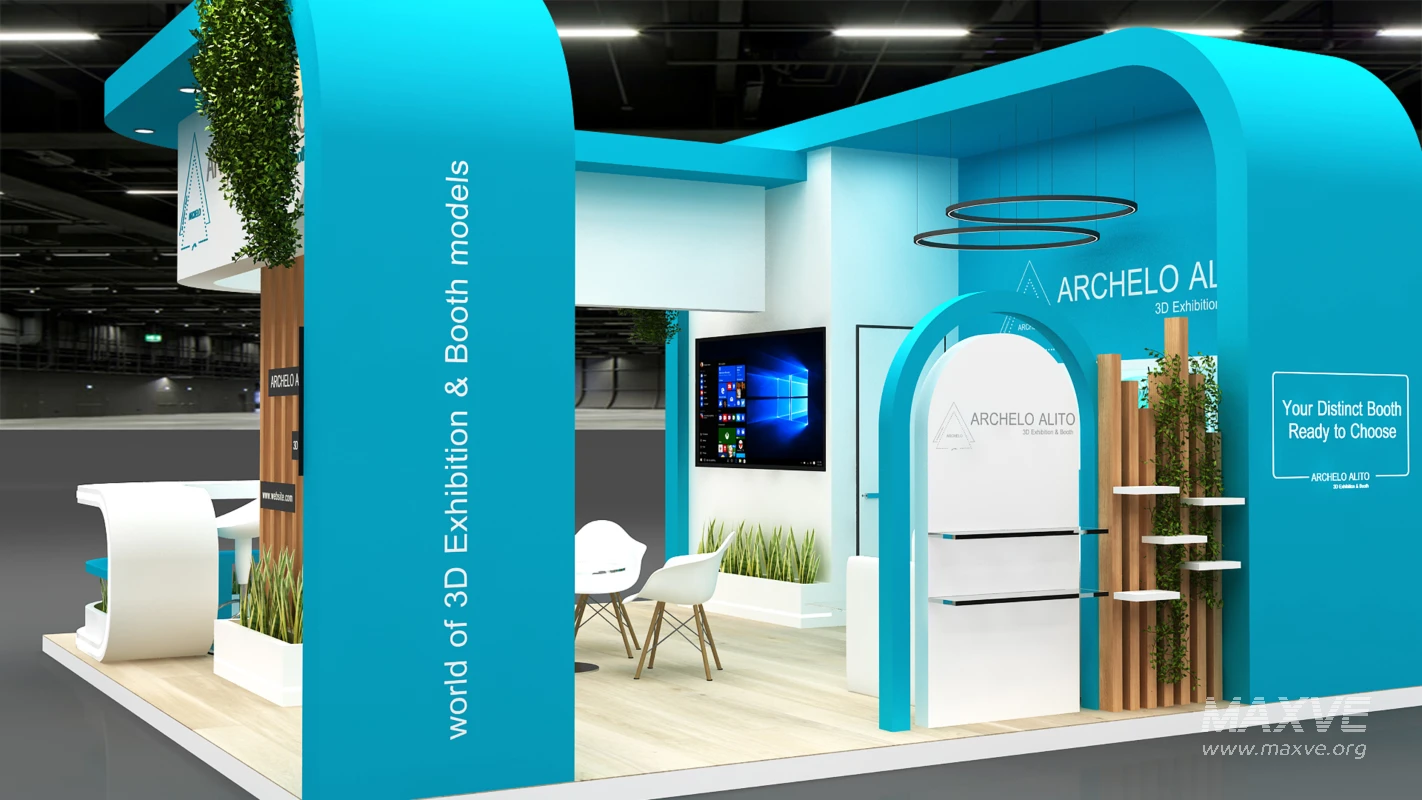 stand exhibition booth 3D model Maxve