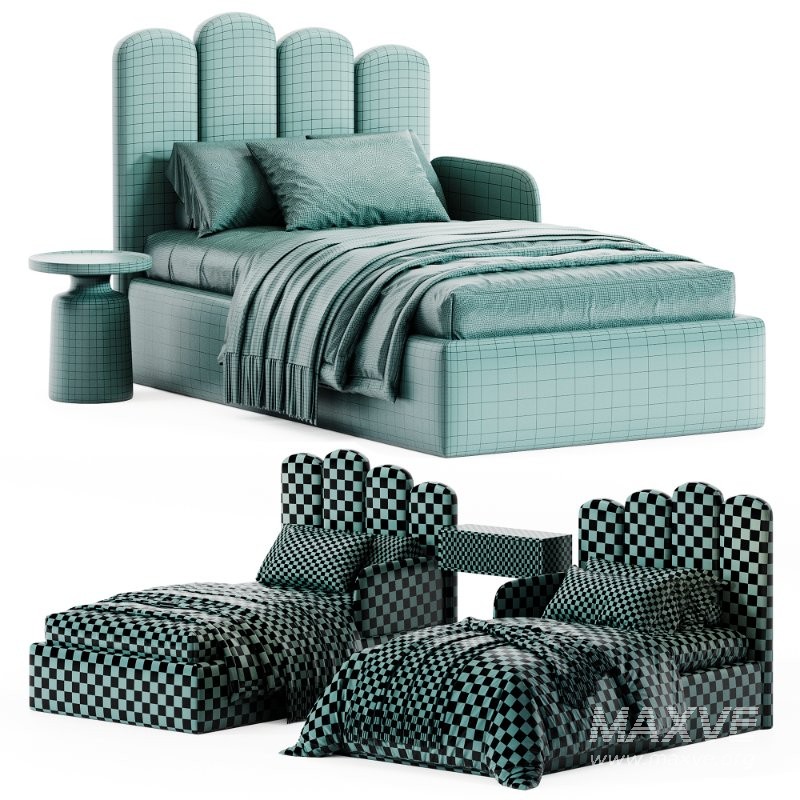 Children's soft bed Pumbaa 3D model Maxve