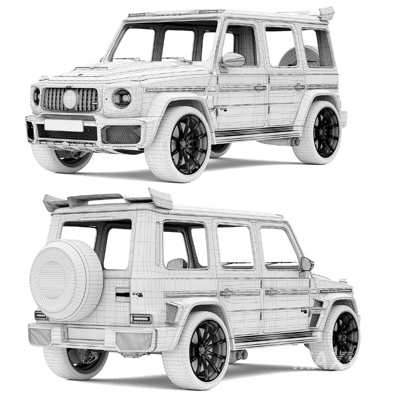 BRABUS G V12 mercedes benz 3D model Maxve