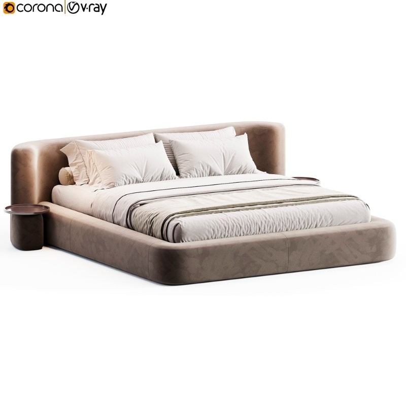 Clara Baxter Bed 3D model Maxve