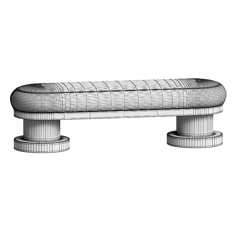 Theo Bench Big Brown 3D model Maxve