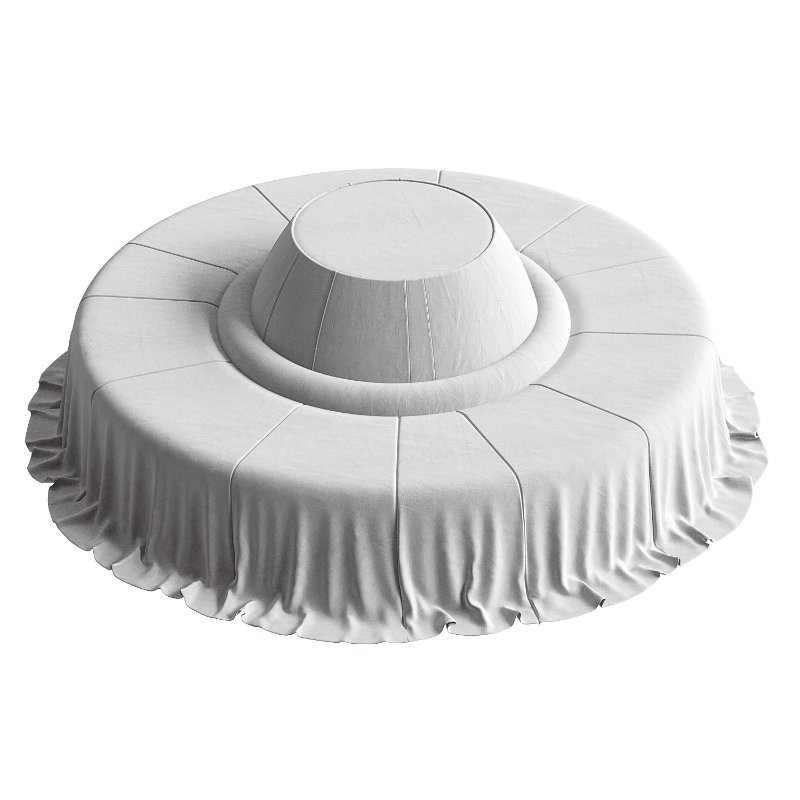 Gyvate Drape Round Sofa 3D model Maxve