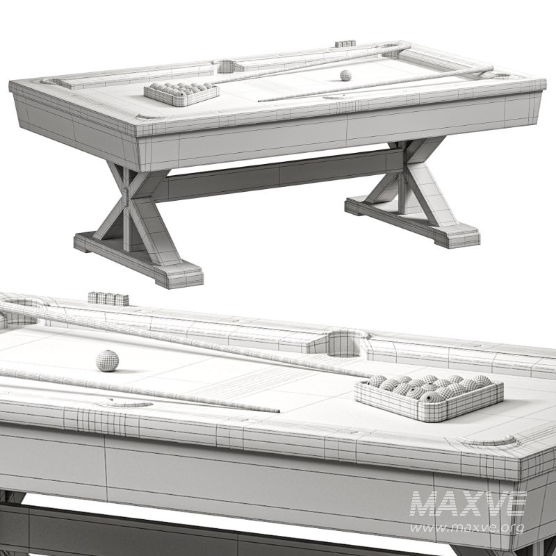 Multi Game Combo pool table 3D model Maxve