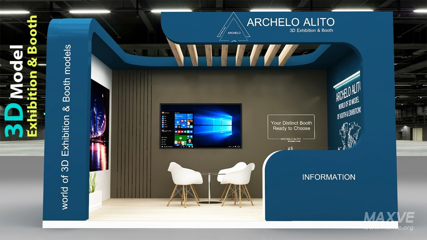 stall 3d model 3D model Maxve