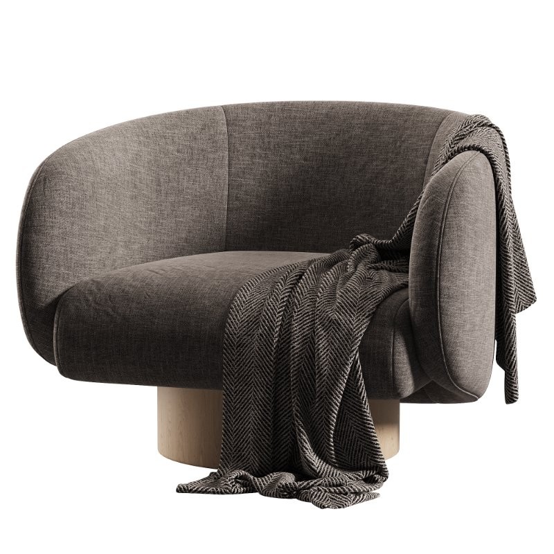 Union Home Rotunda Swivel Chair 3D model Maxve