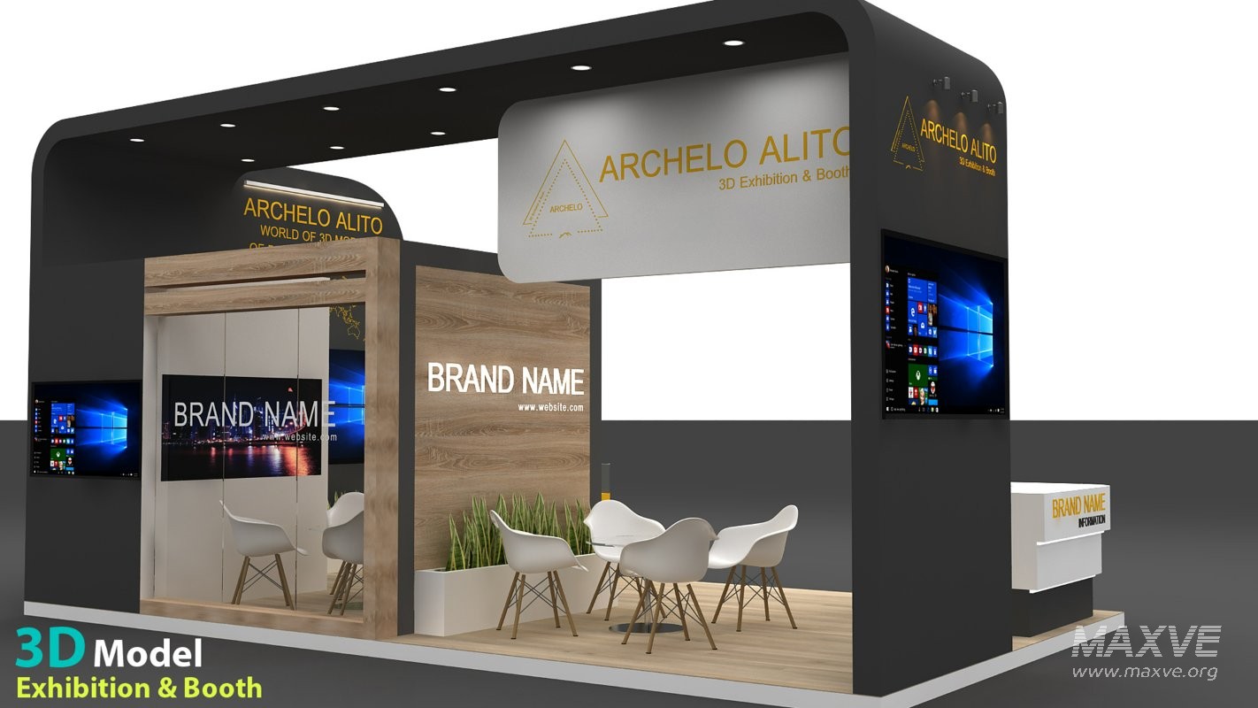 stall 3d model 3D model Maxve