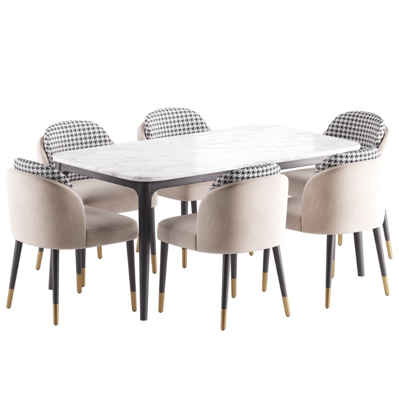 Shepard Chair and Fochville Table 3D model Maxve