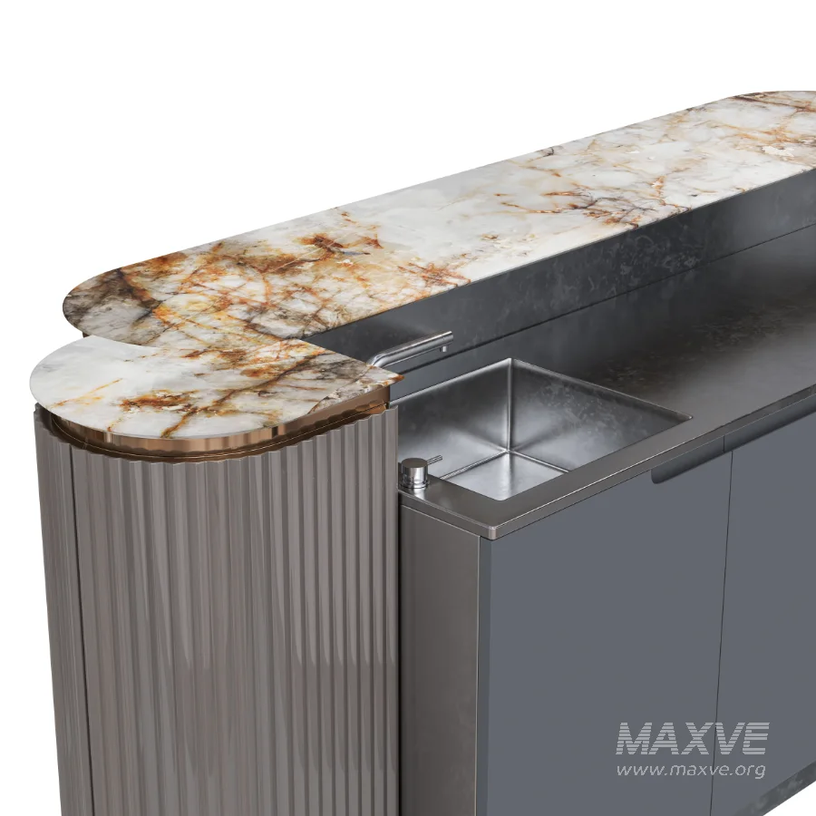 Visionnaire Duke bar counter 3D model Maxve