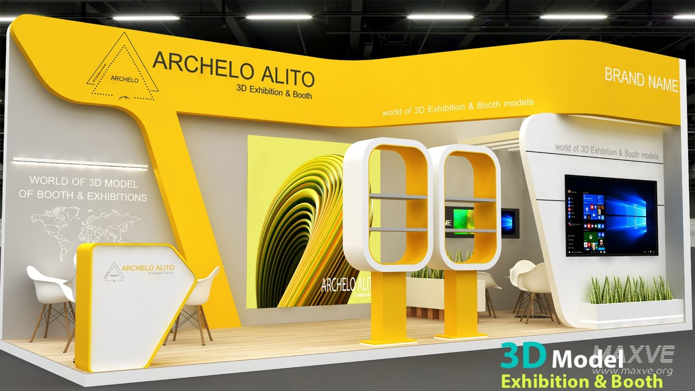 stall 3d model 3D model Maxve