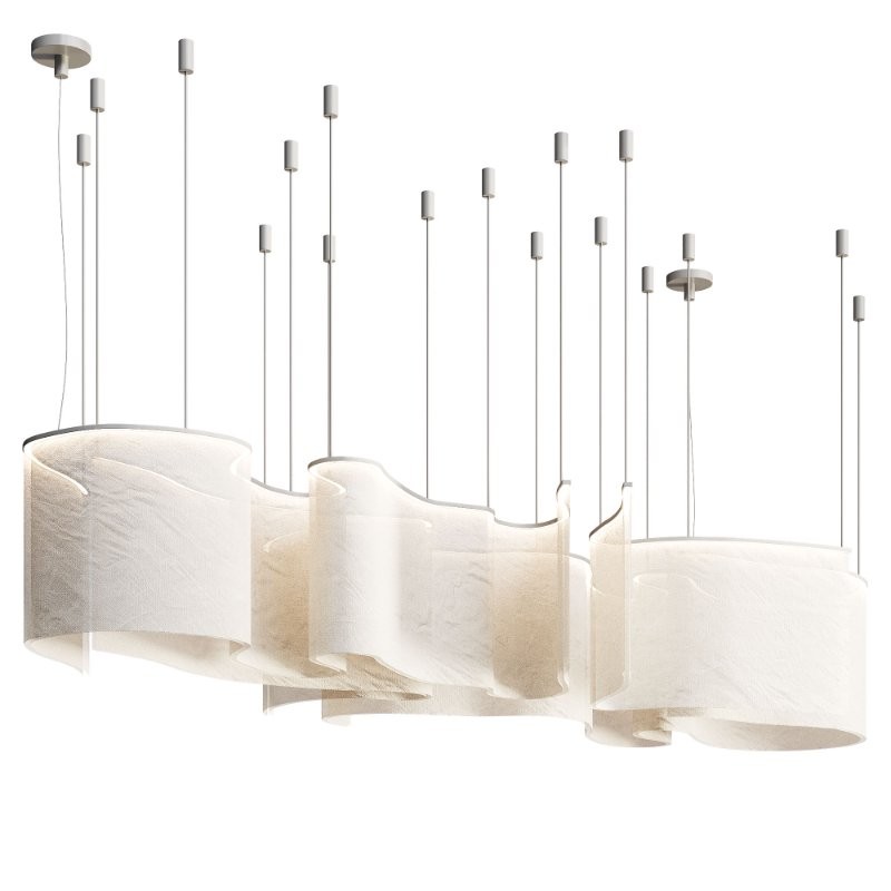 Excitemen Fabric Chandelier 3D model Maxve