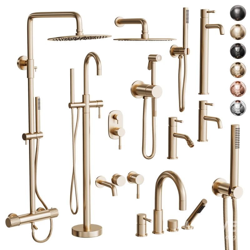 Copper Set By Boheme Uno 3D model Maxve