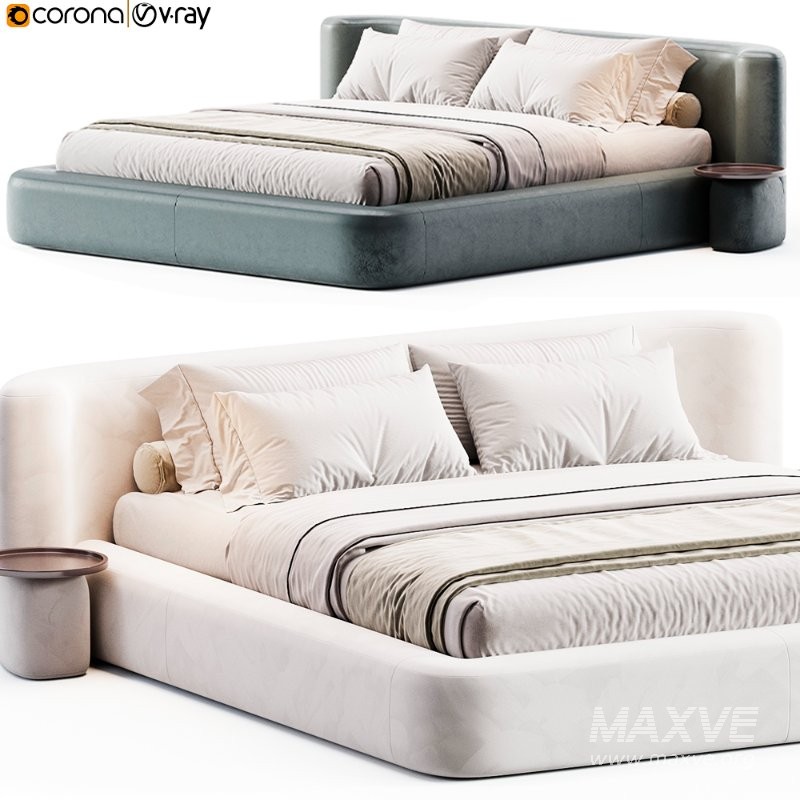 Clara Baxter Bed 3D model Maxve