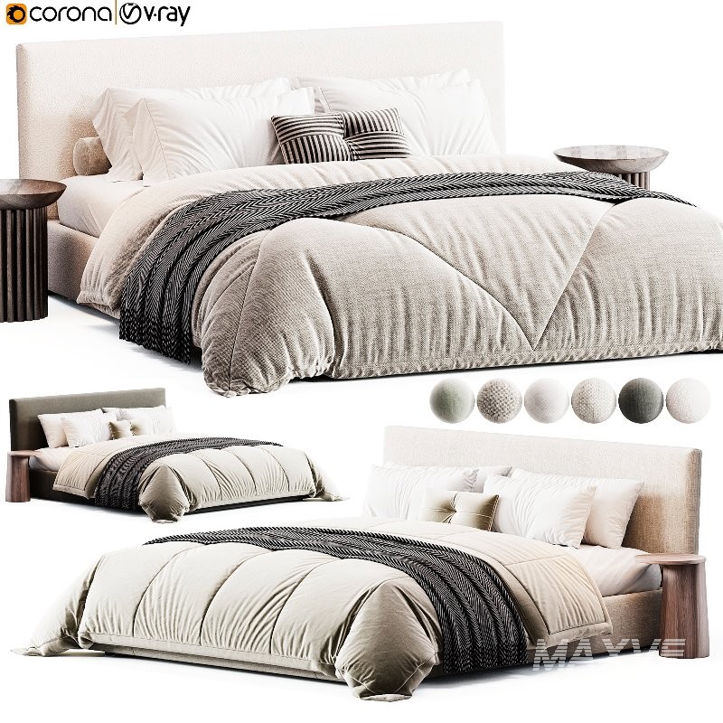 Beta Up Pianca Bed 3D model Maxve