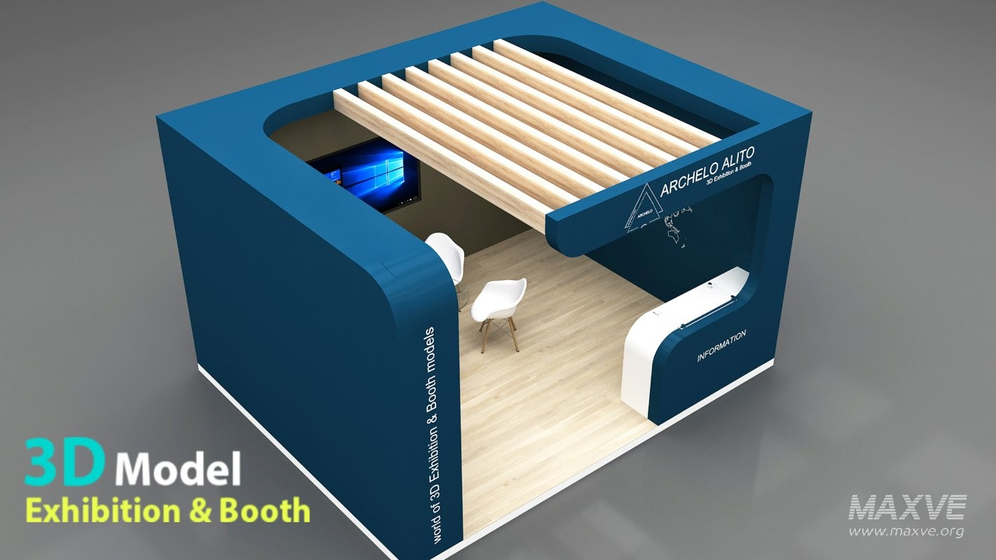 stall 3d model 3D model Maxve