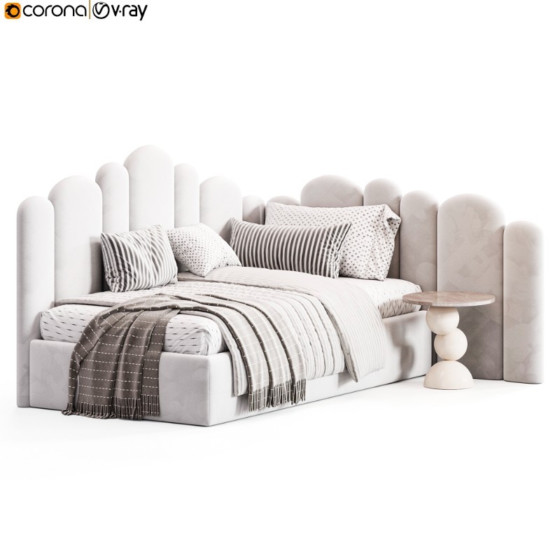 Corner bed Bambini Design kids 3D model Maxve