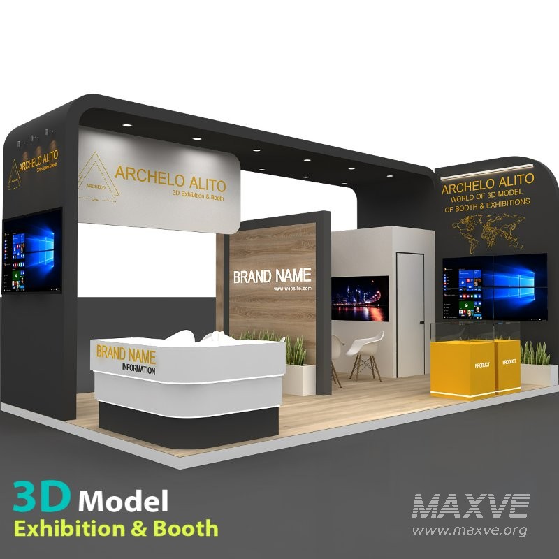 stall 3d model 3D model Maxve