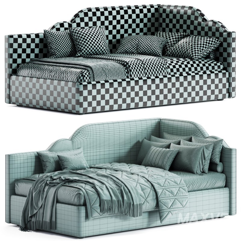 Corner bed MIYA by Mamoony 3D model Maxve