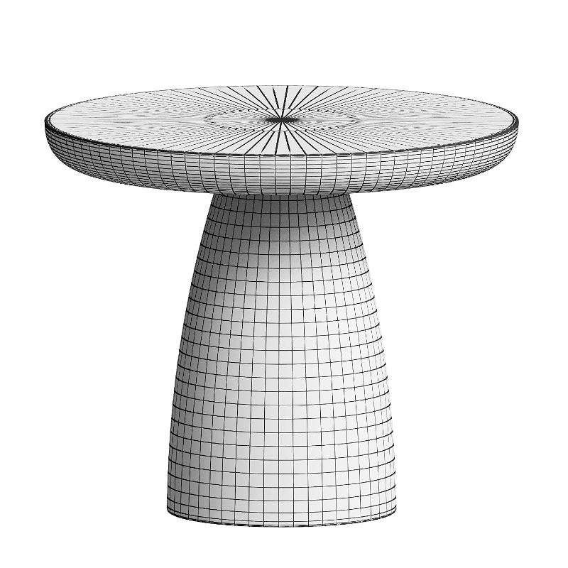 Lunarys Large Side Table Natural 3D model Maxve