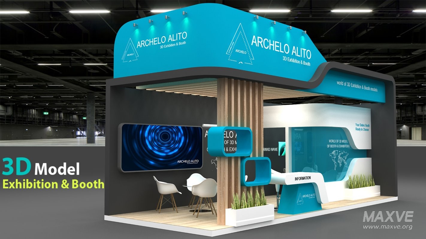 stand expo stall 3D model Maxve