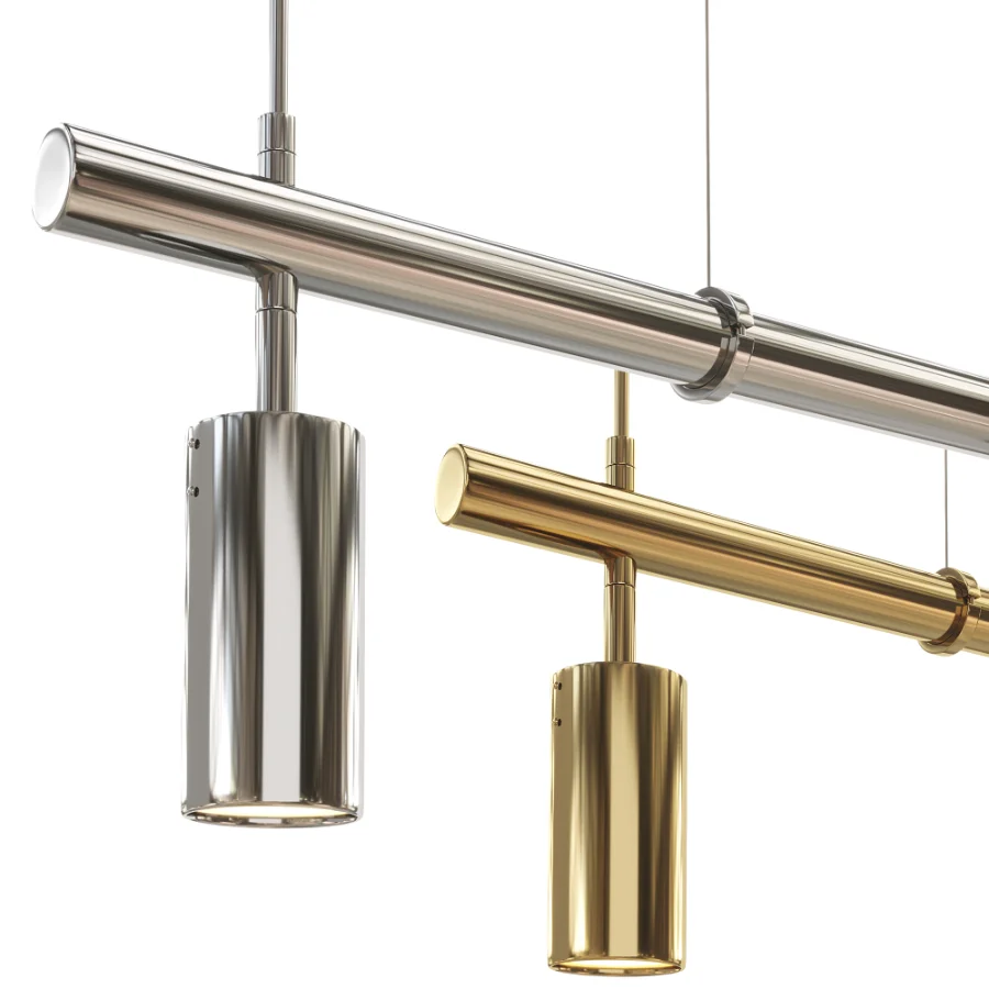 Long John Pendant with Uplight 3D model Maxve