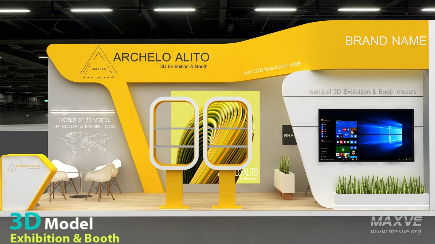 stall 3d model 3D model Maxve