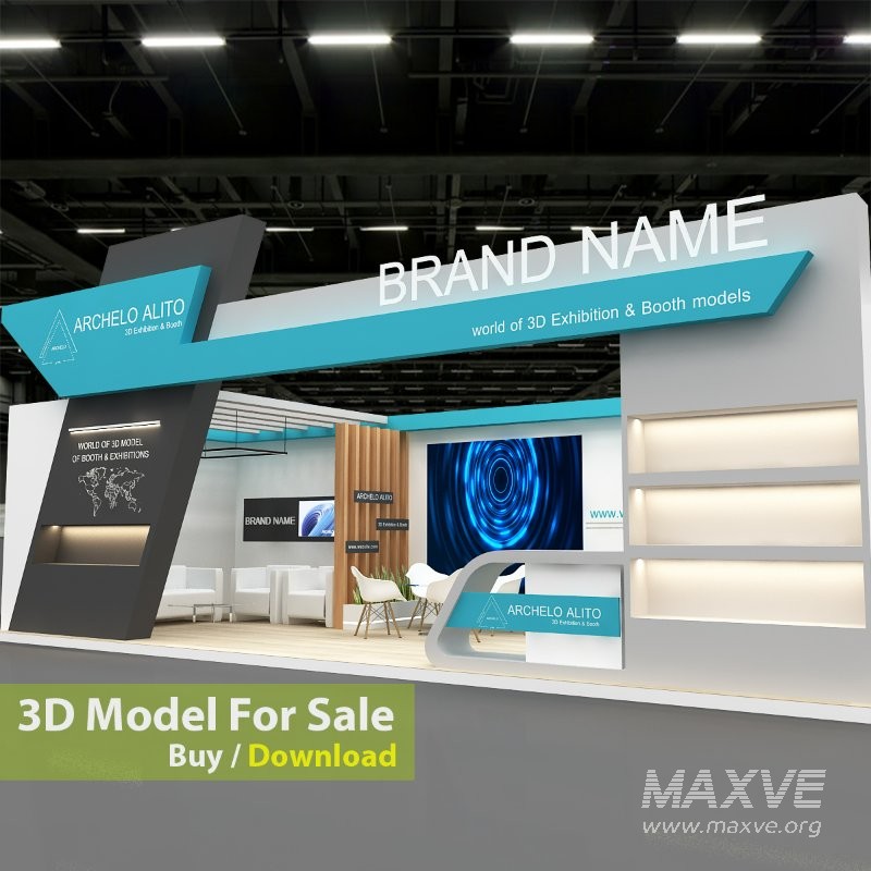 stall exhibition 3d 3D model Maxve