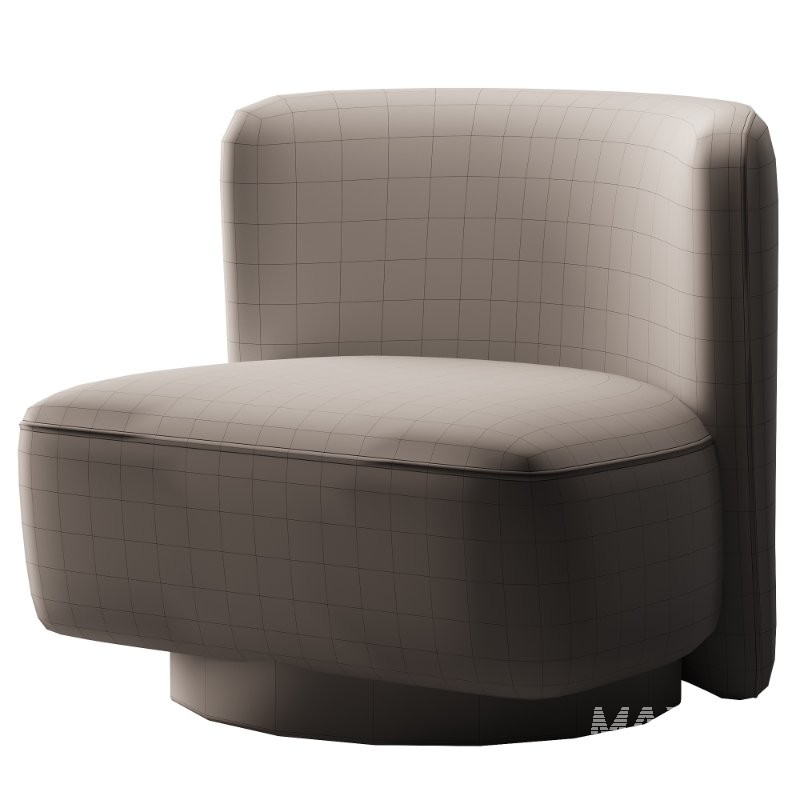 Dorian Swivel Lounge Chair 3D model Maxve